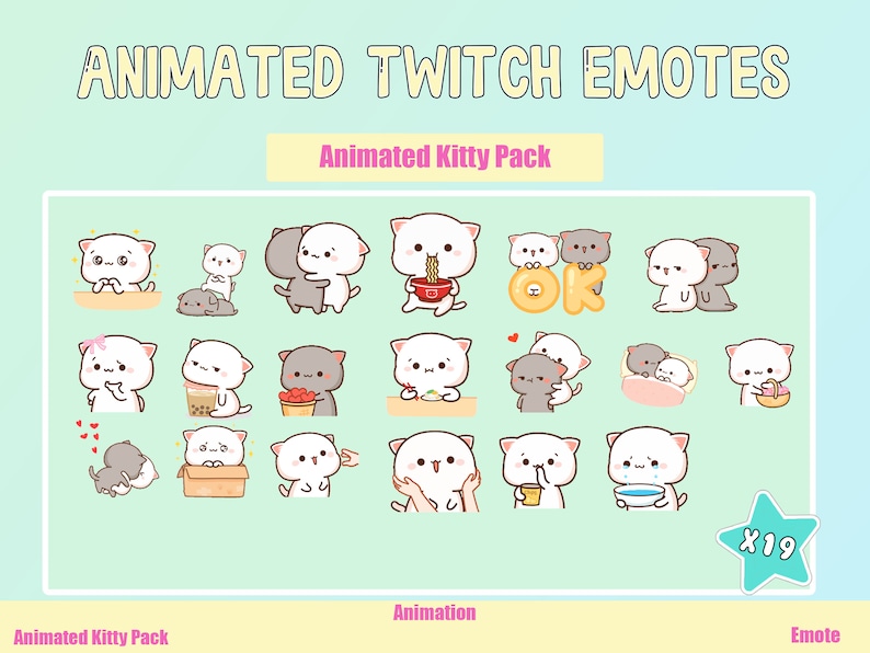 Animated Dancing Kitty Emotes for Twitch and Discord (19 .GIF) - Etsy