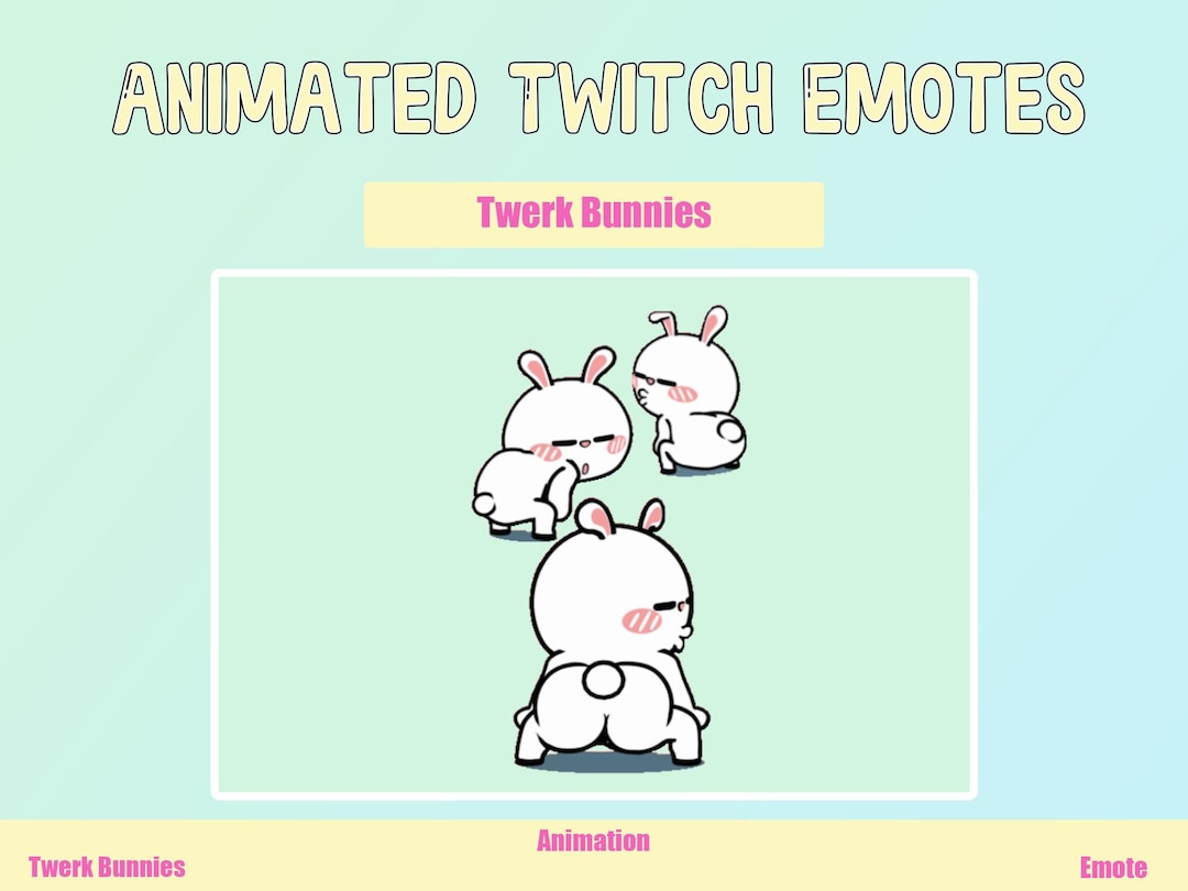 Animated Chibi Bunny Twerk Emote: Twitch/discord GIF Icons - Etsy
