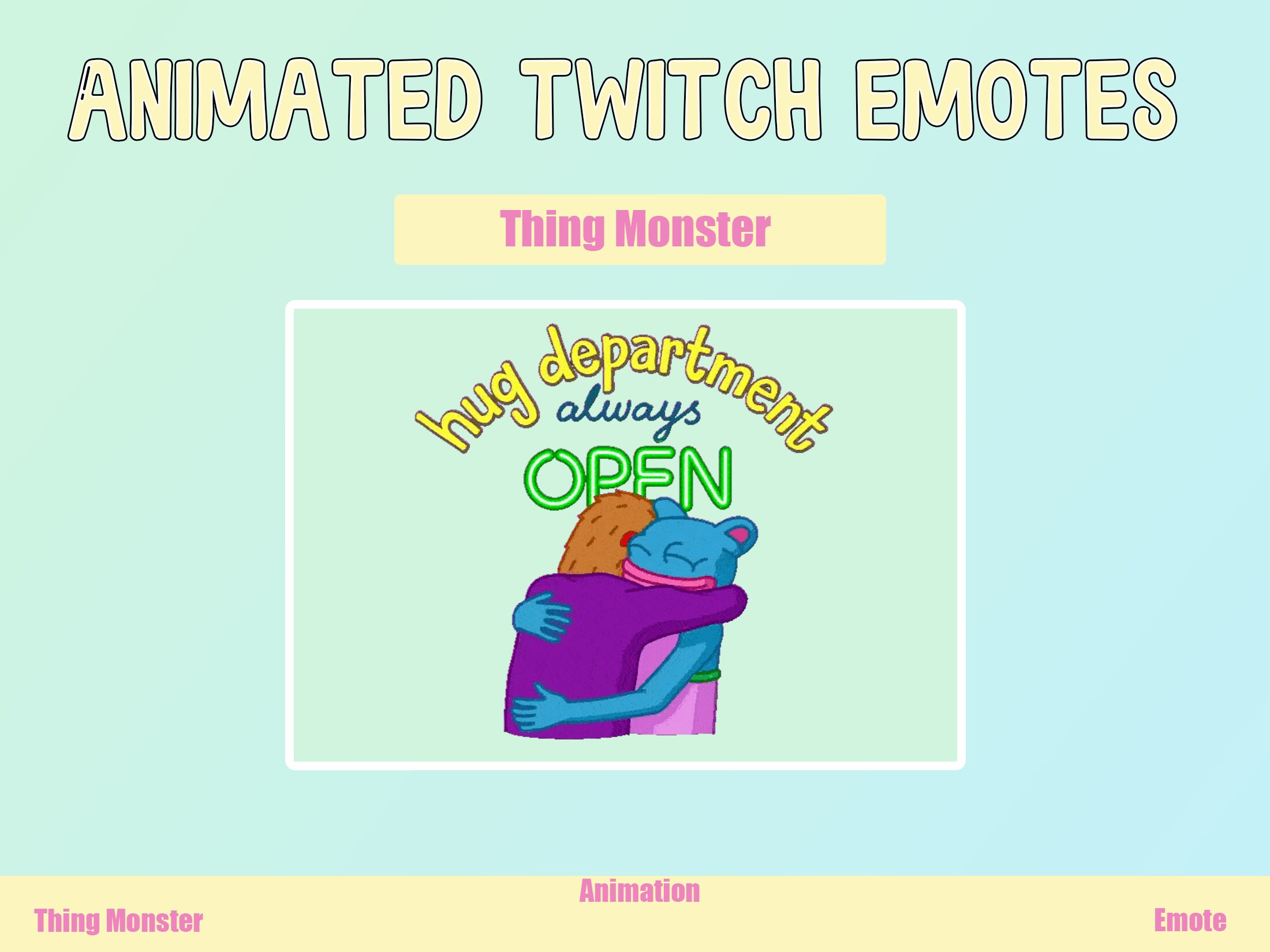 ANIMATED Monster Emotes for Twitch and Discord Cute Chibi Animated ...