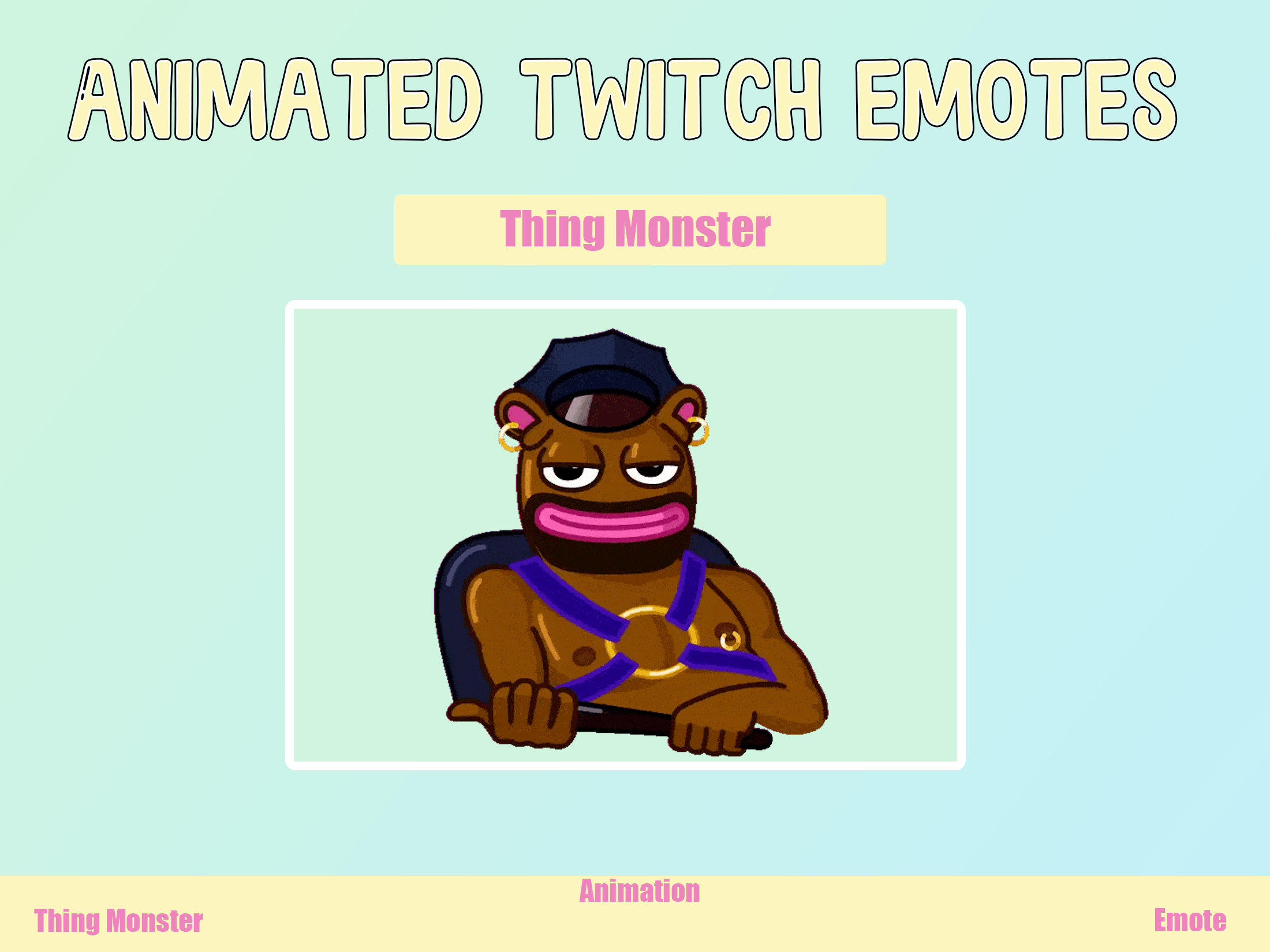 ANIMATED Monster Emotes for Twitch and Discord ! Cute Chibi Animated ...