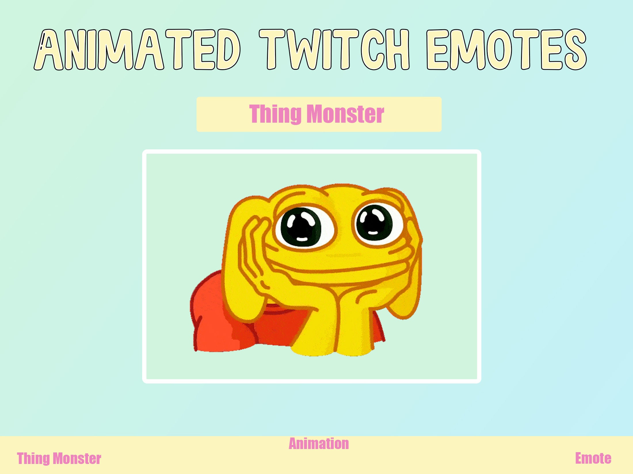 ANIMATED Monster Emotes for Twitch and Discord ! Cute Chibi Animated ...