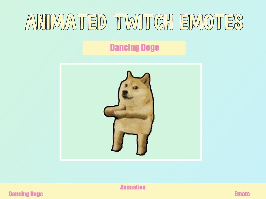 Animated Dancing Doge Emote for Twitch or Discord | Twitch Emotes ...