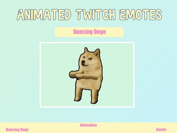 Animated Dancing Doge Emote for Twitch or Discord Twitch - Etsy