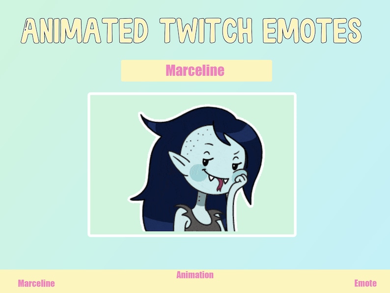 Animated Marceline the Vampire Queen Adventure Time - Emote for Twitch ...