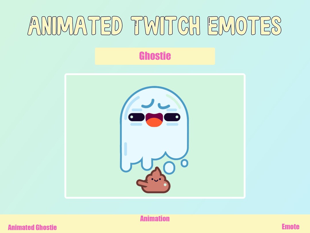 Animated Ghostie Poop Emotes for Twitch/discord (digital Download) - Etsy