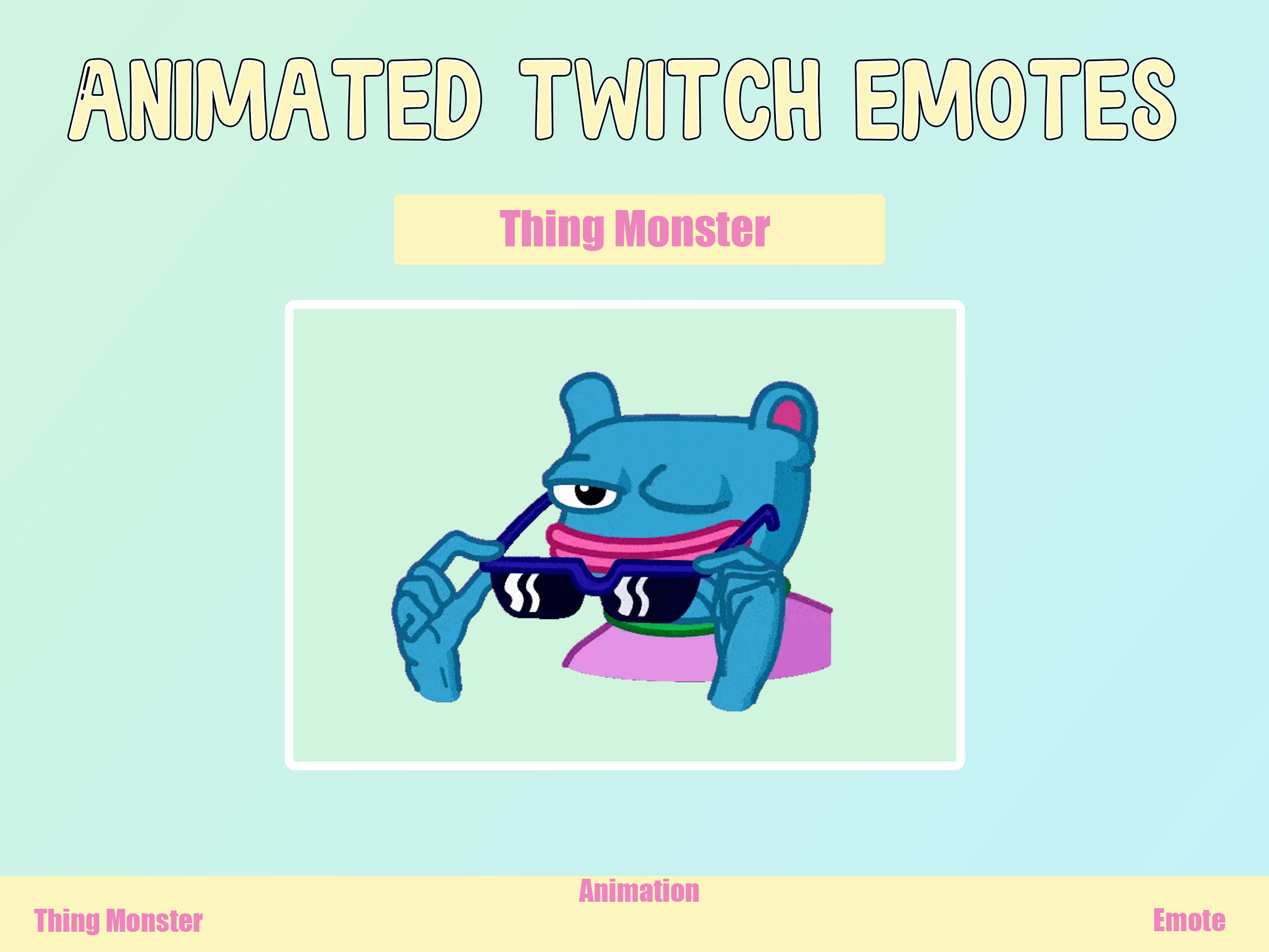 ANIMATED Monster Emotes for Twitch and Discord Cute Chibi - Etsy