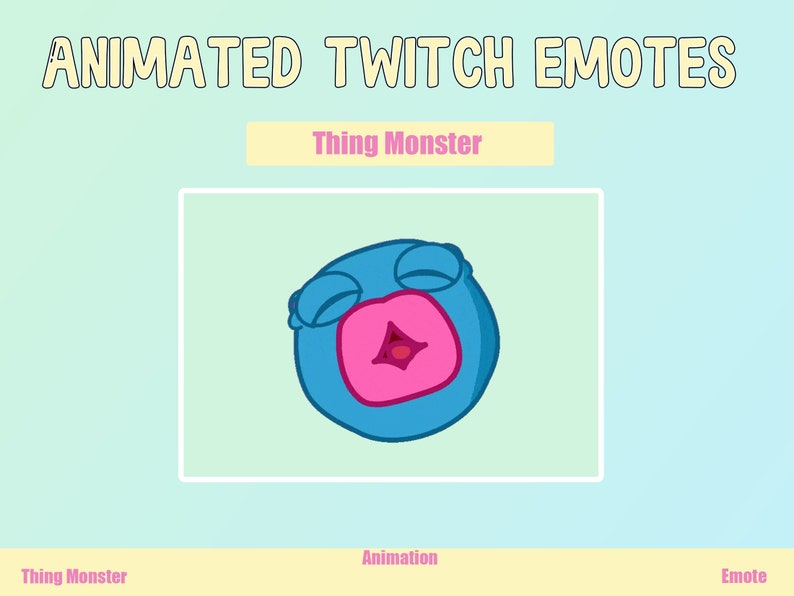 ANIMATED Monster Emotes for Twitch and Discord ! Cute Chibi Animated ...