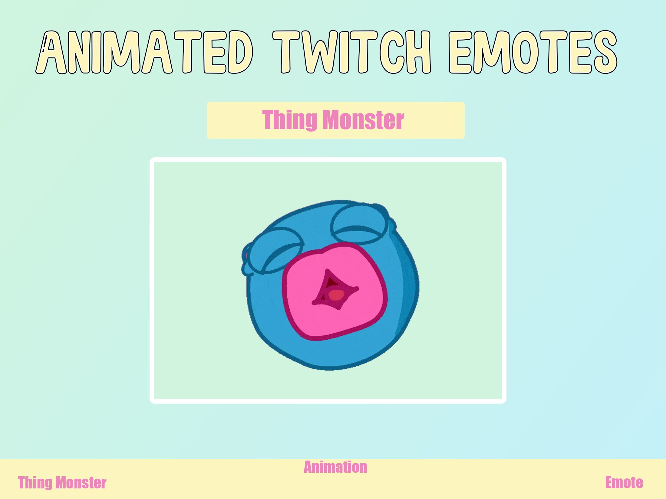 ANIMATED Monster Emotes for Twitch and Discord ! Cute Chibi Animated ...