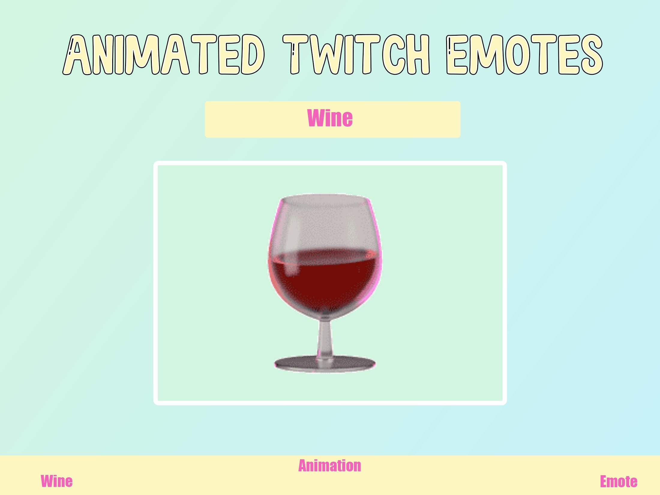 Animated Wine Emote for Twitch or Discord Twitch Emotes - Etsy