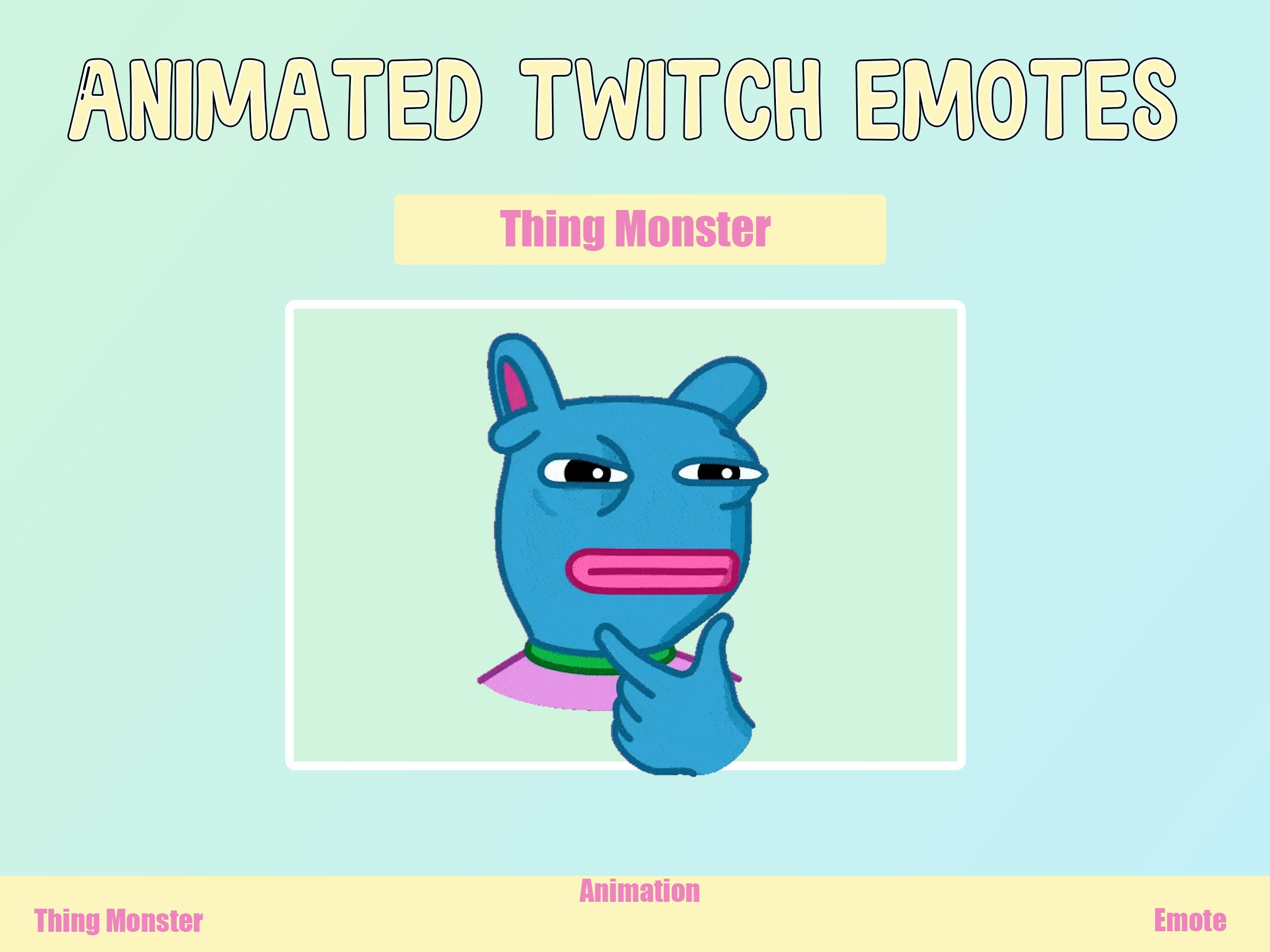 Animated Monster Emotes for Twitch and Discord (digital Download) - Etsy
