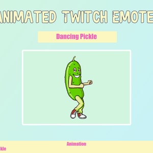 Animated Dancing Pickle Emote for Twitch or Discord | Twitch Emotes ...