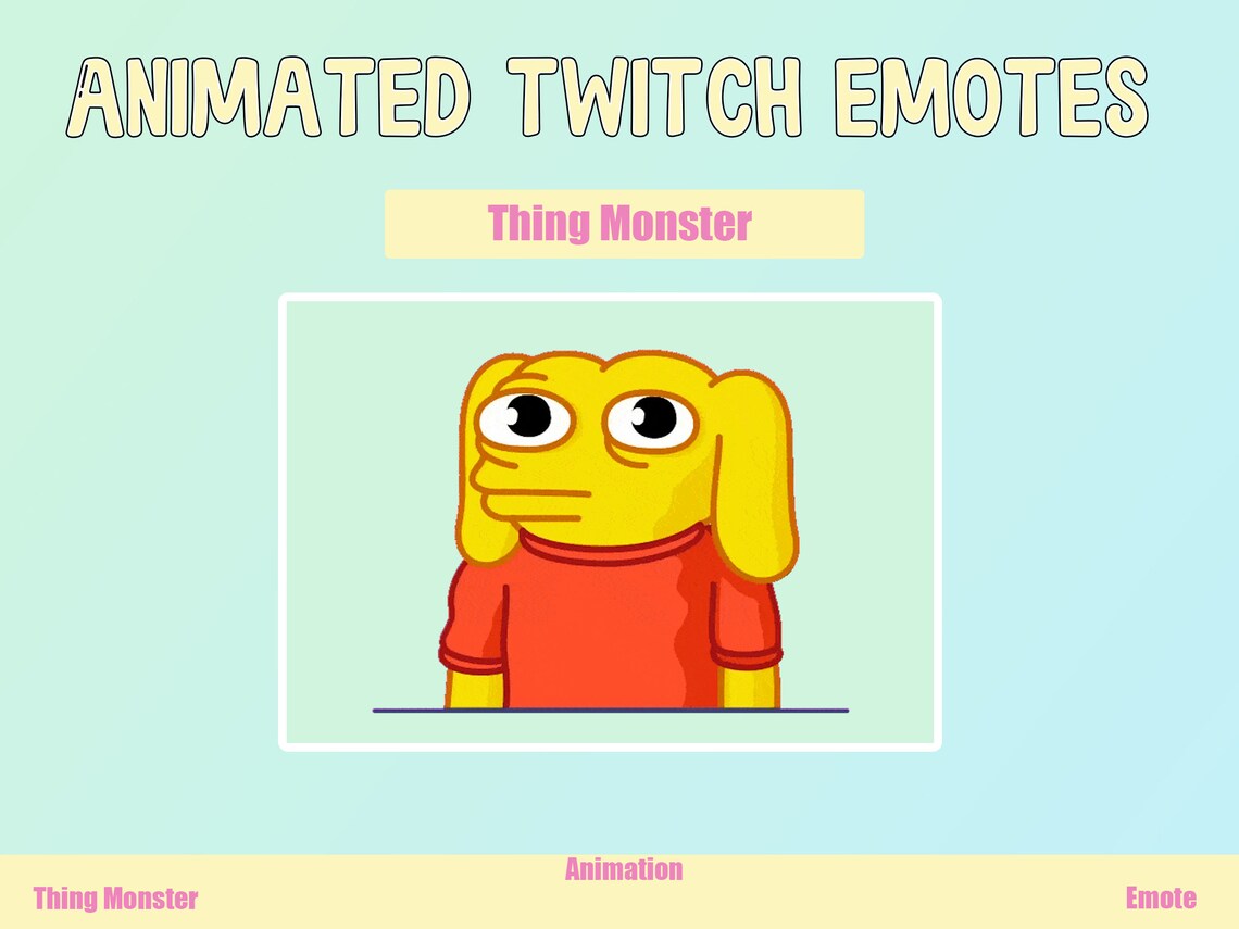 ANIMATED Monster Emotes for Twitch and Discord Cute Chibi Animated ...