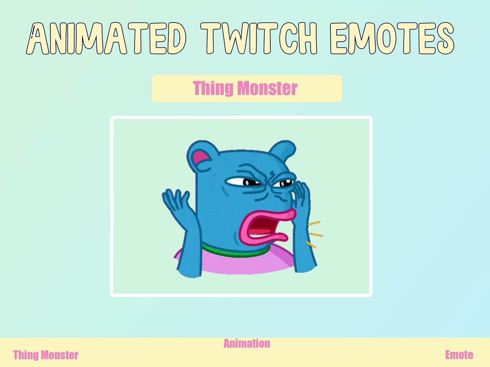ANIMATED Monster Emotes for Twitch and Discord Cute Chibi Animated ...