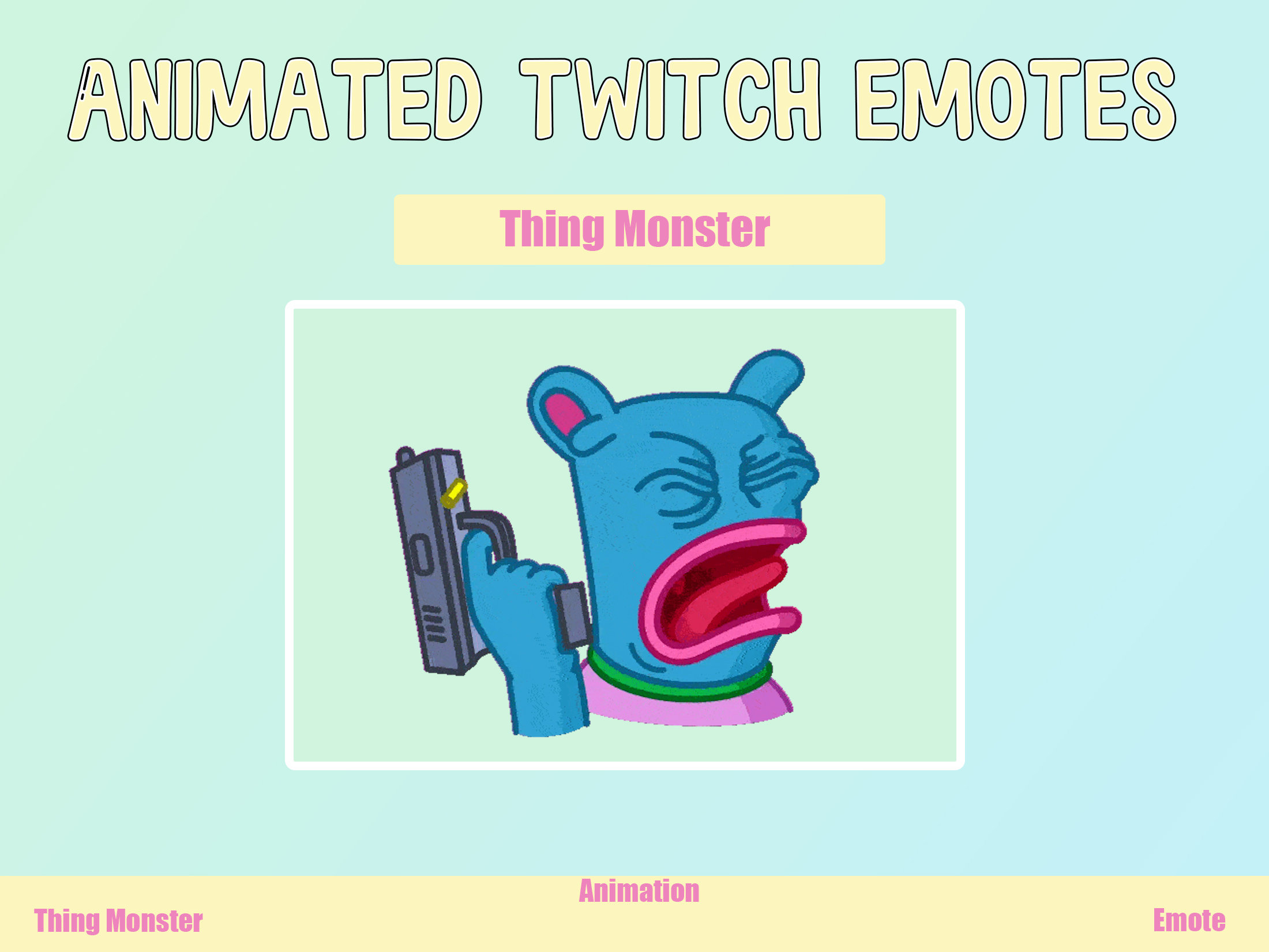 ANIMATED Monster Emotes for Twitch and Discord Cute Chibi Animated ...