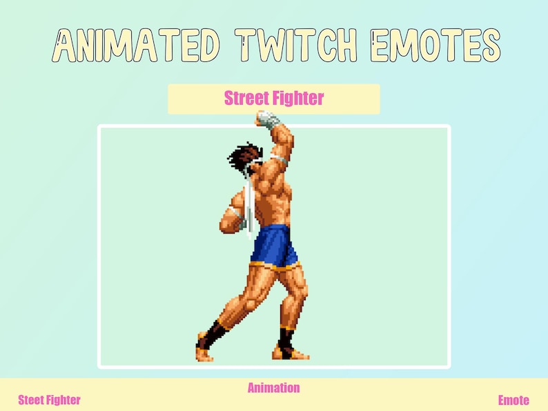 Animated Street Fighter Emotes for Twitch and Discord (GIF) - Etsy