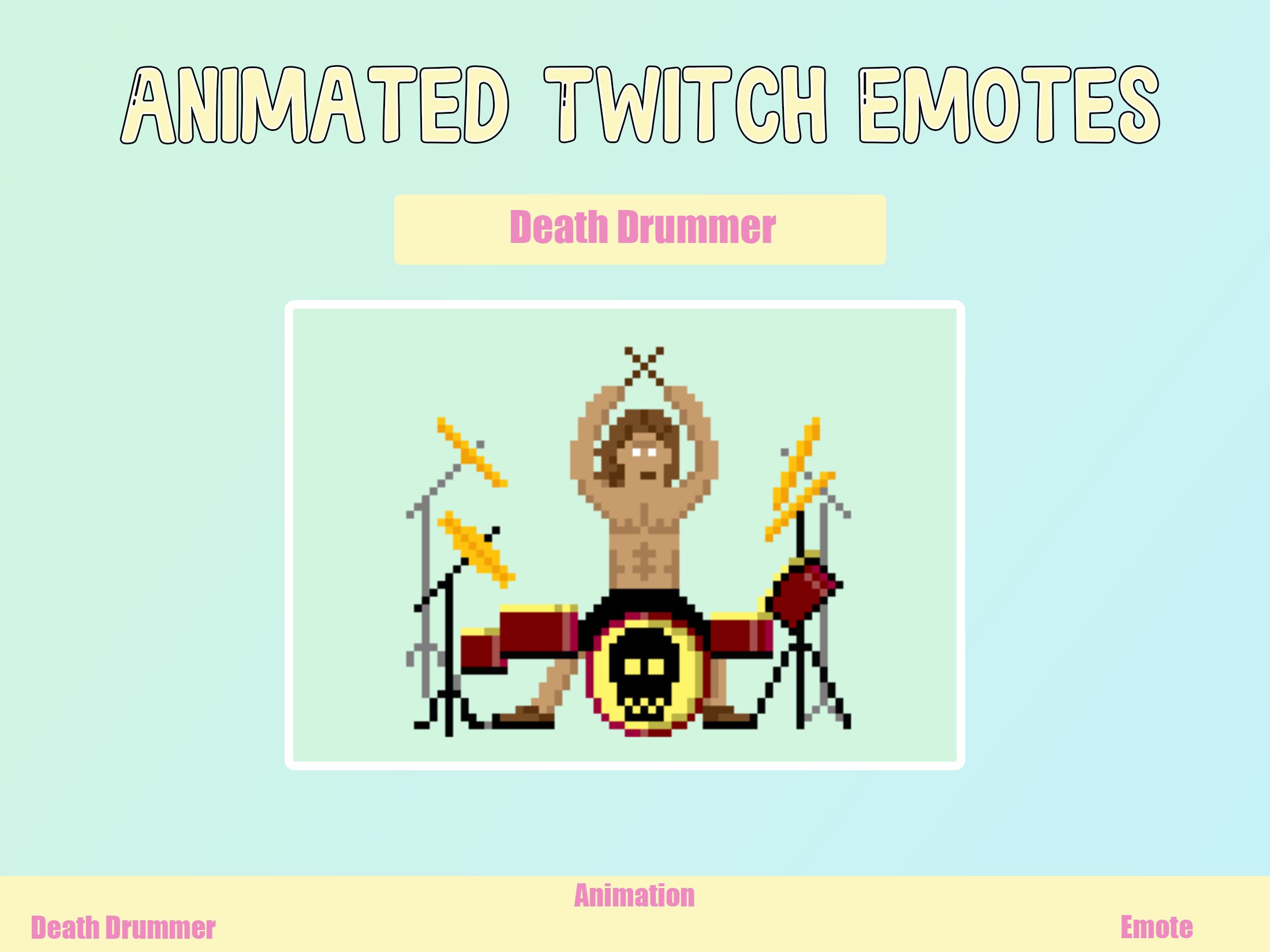 Animated Drummer Emote for Twitch or Discord | Twitch Emotes | Animated ...