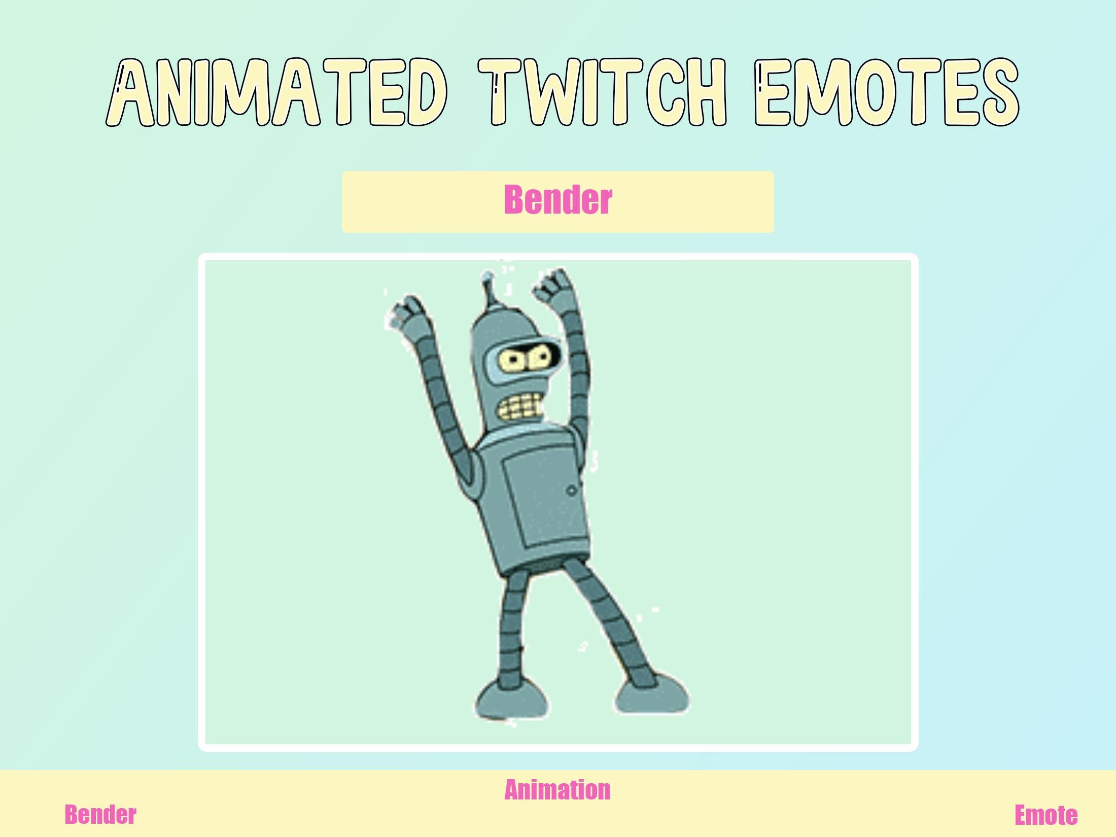 Animated Bender Robot Emote for Twitch and Discord (GIF) - Etsy
