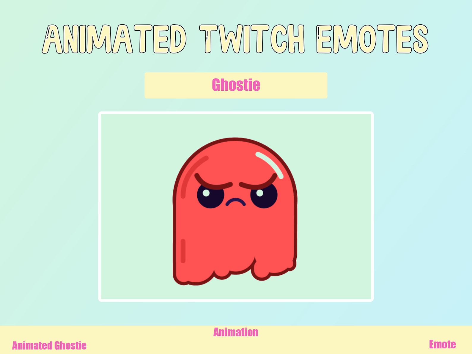 ANIMATED Ghost Red Explode Emotes for Twitch and Discord ! Cute Chibi ...
