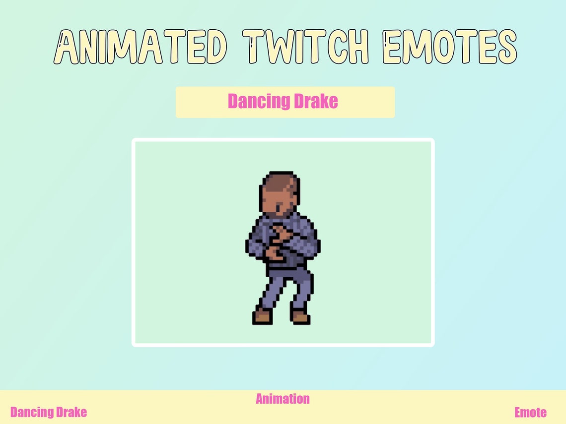 Animated Dancing Drake Emote for Twitch or Discord | Twitch Emotes ...