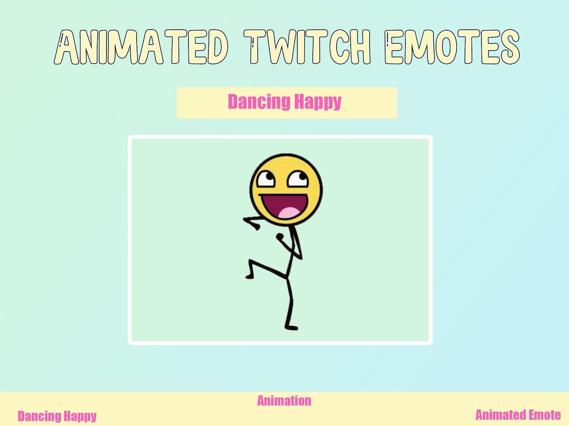 Animated Dancing Happy Emote for Twitch or Discord | Twitch Emotes ...