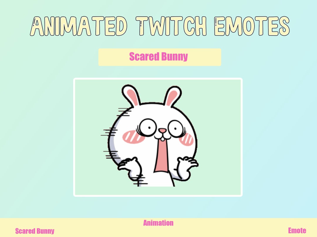Animated Scared Bunny Emote for Twitch or Discord | Twitch Emotes ...