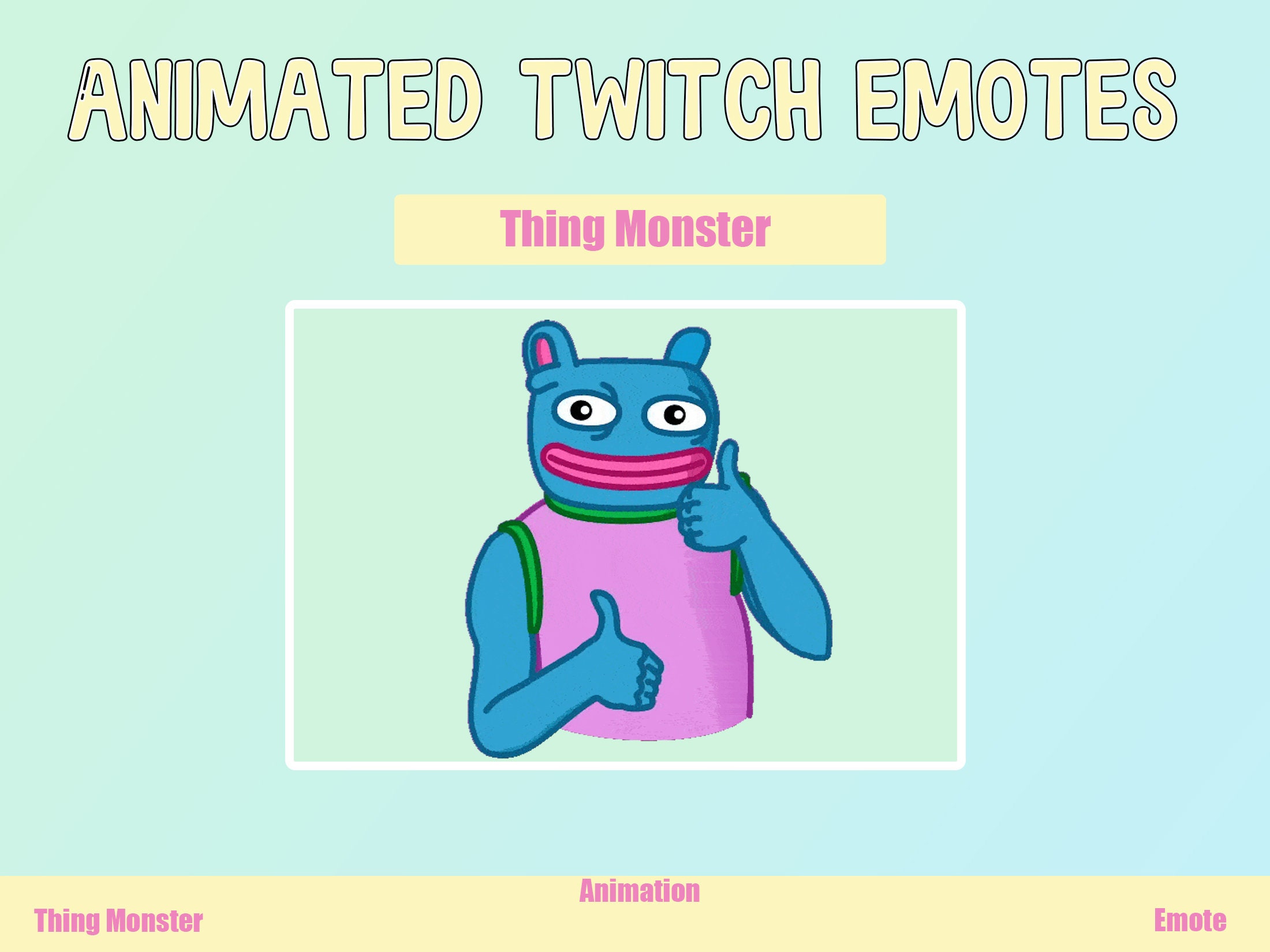 Animated Monster Emote for Twitch and Discord (GIF) - Etsy