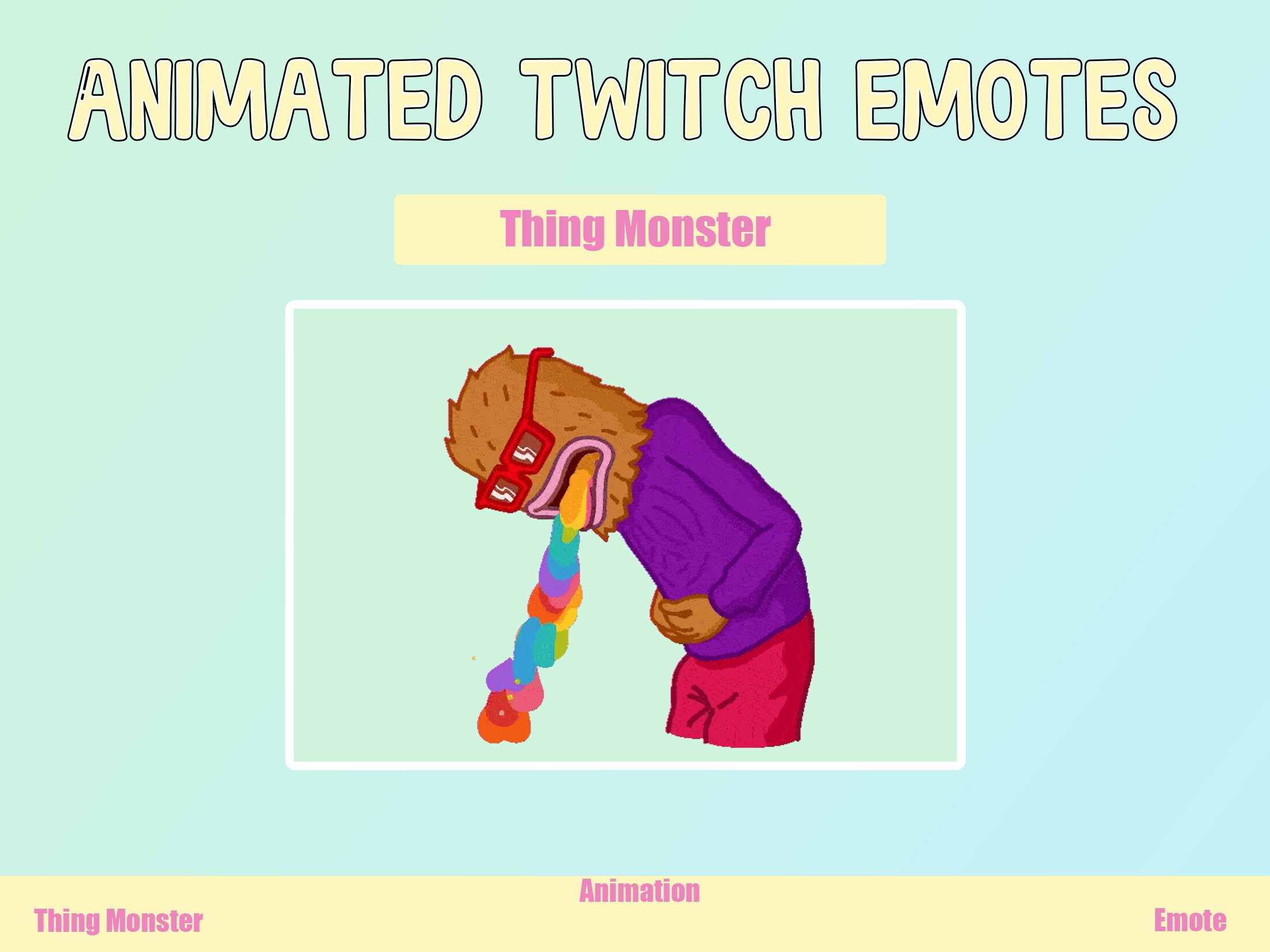 ANIMATED Monster Emotes for Twitch and Discord ! Cute Chibi Animated ...