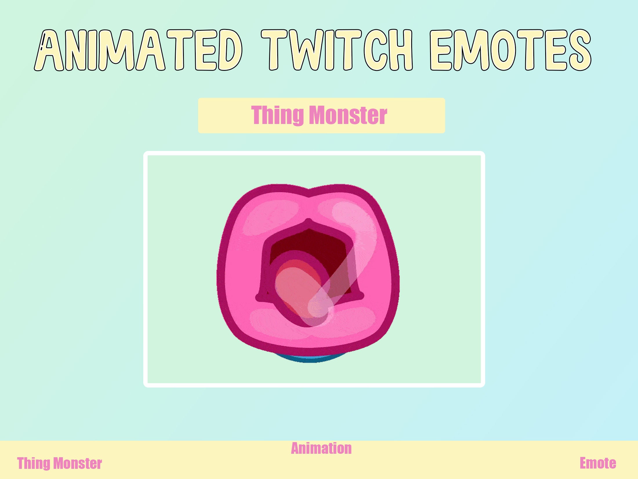 ANIMATED Monster Emotes for Twitch and Discord ! Cute Chibi Animated ...