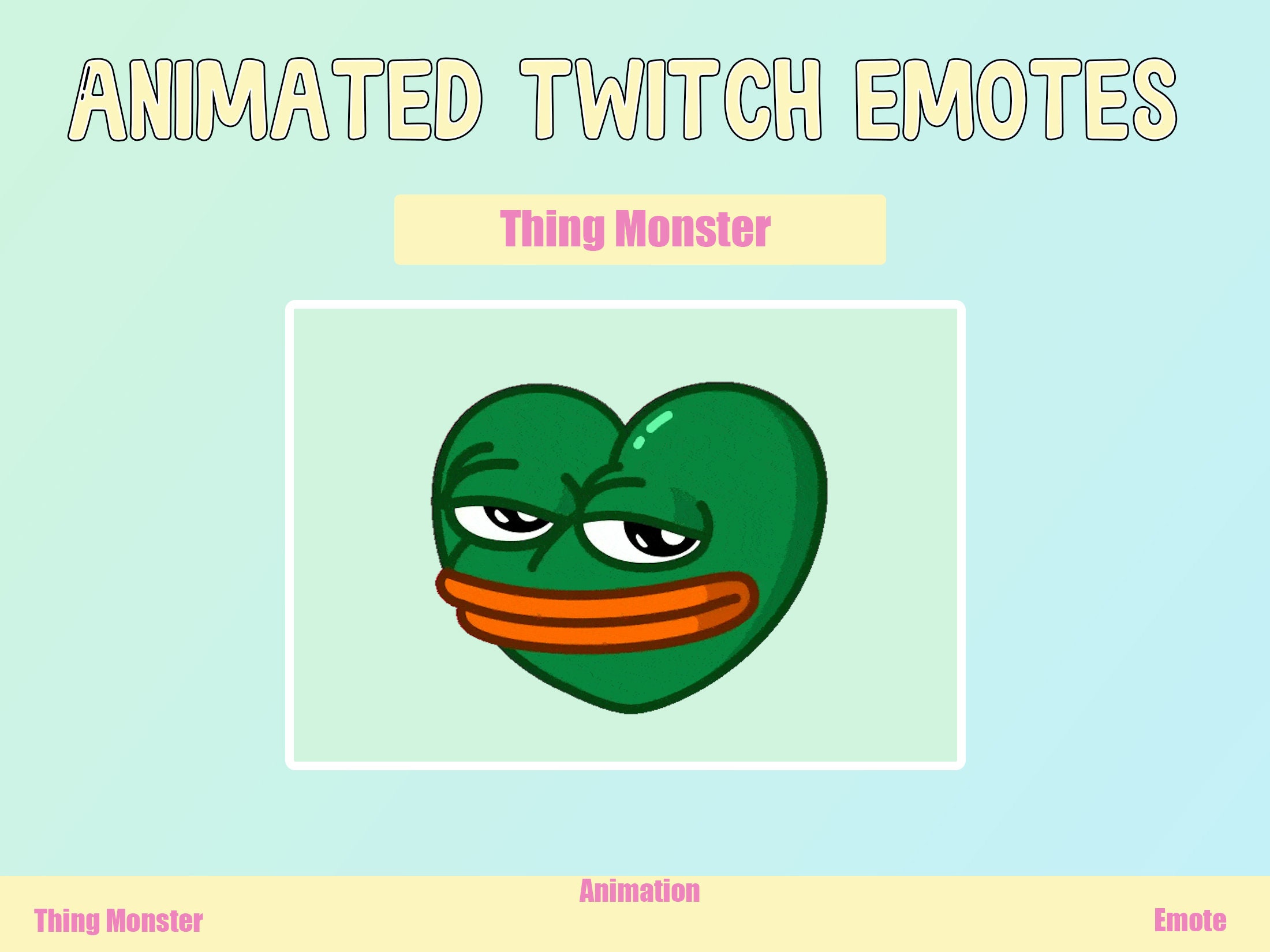 ANIMATED Monster Emotes for Twitch and Discord ! Cute Chibi Animated ...