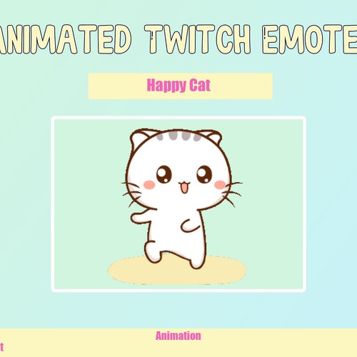 Animated Happy Cat Emote for Twitch or Discord Twitch Emotes - Etsy