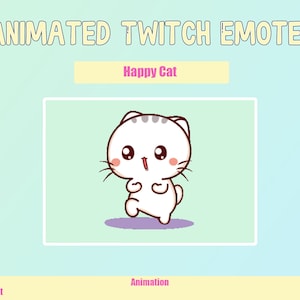 Animated Happy Cat Emote for Twitch or Discord | Twitch Emotes ...