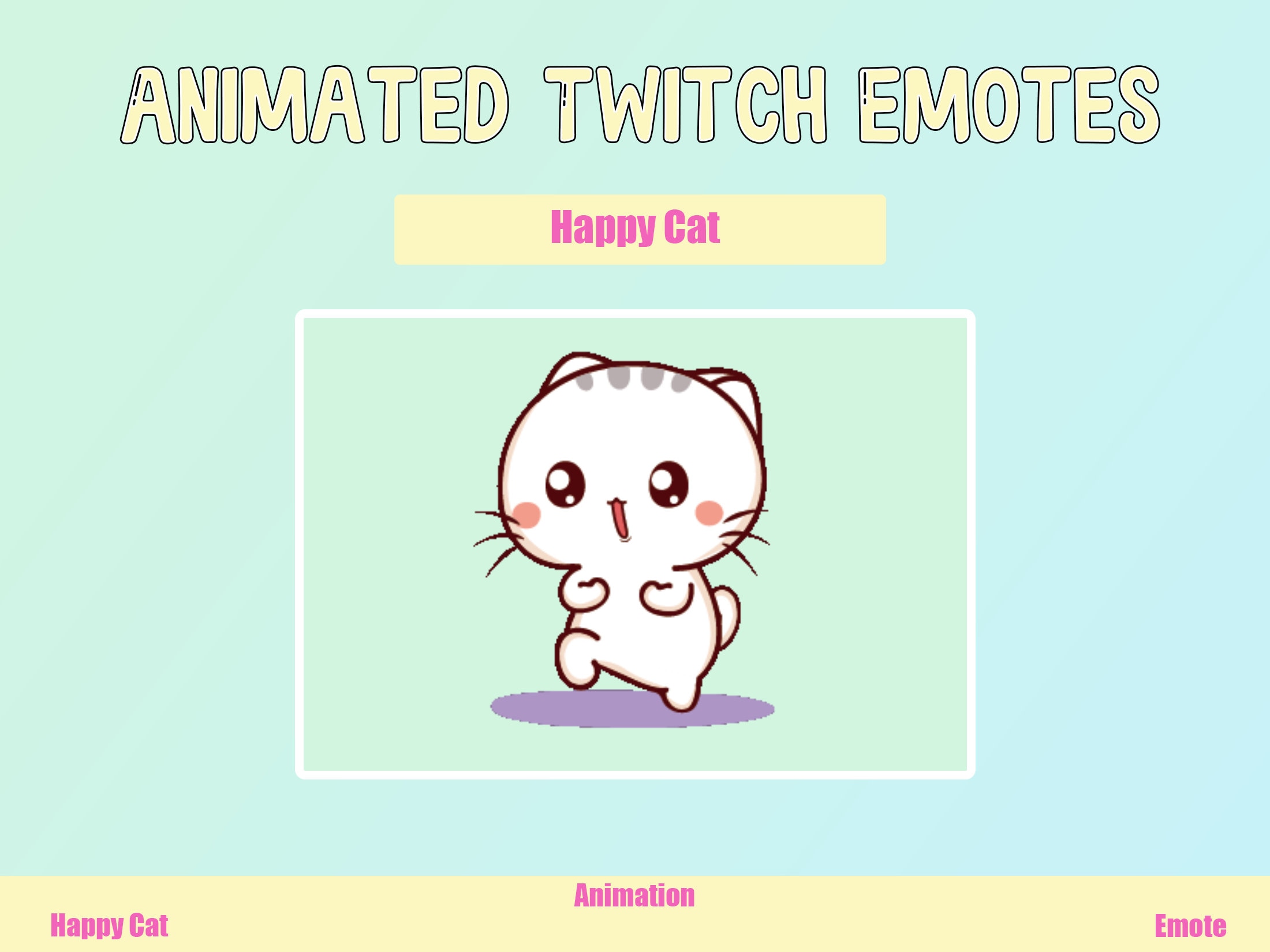 Animated Happy Cat Emote for Twitch or Discord | Twitch Emotes ...