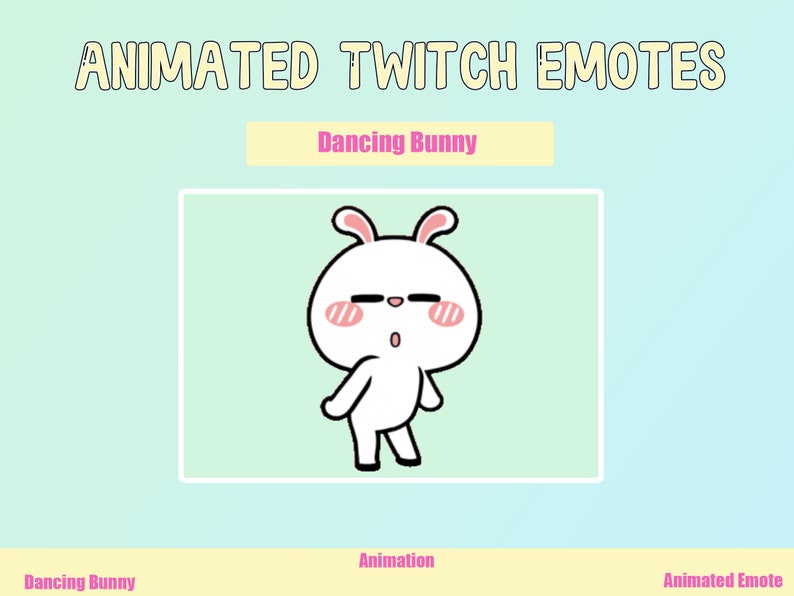 Animated Sassy Bunny Emotes for Twitch & Discord (GIF Digital Download ...