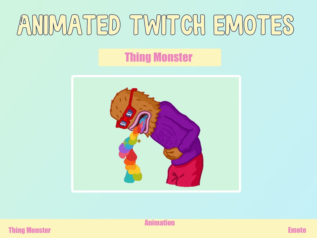 ANIMATED Monster Emotes for Twitch and Discord ! Cute Chibi Animated ...