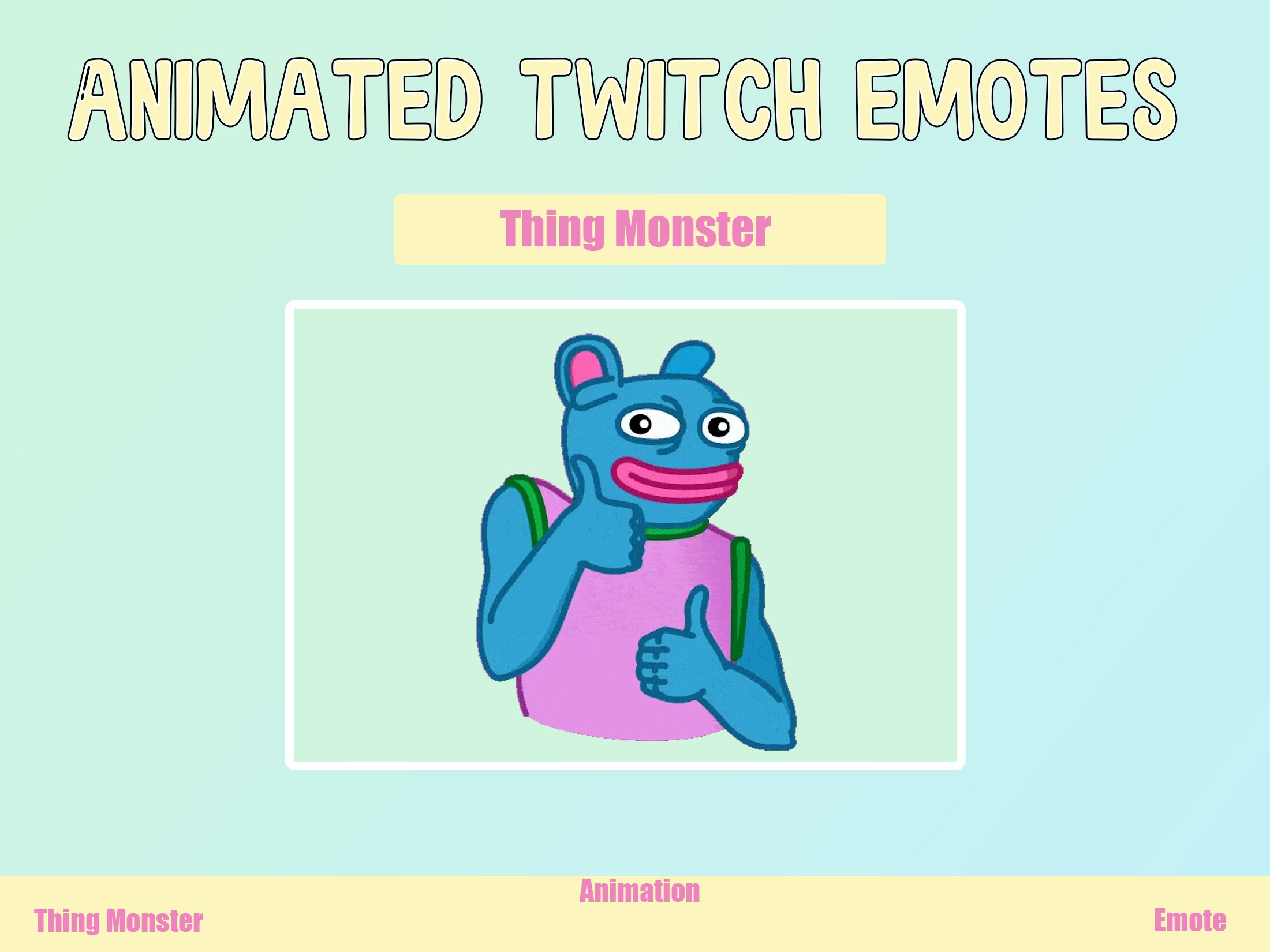ANIMATED Monster Emotes for Twitch and Discord Cute Chibi Animated ...