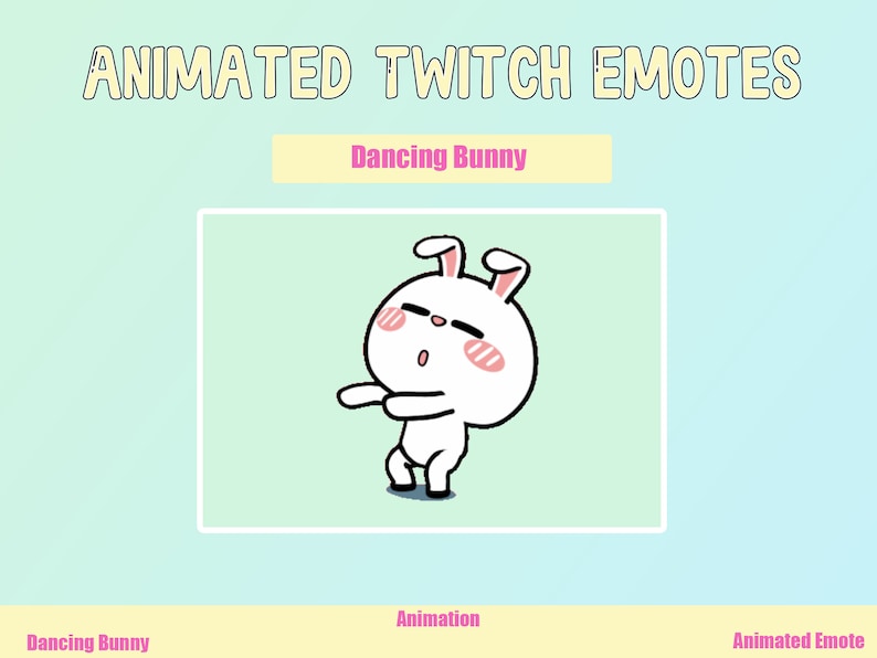 Animated Dancing Bunny Emote for Twitch or Discord | Twitch Emotes ...