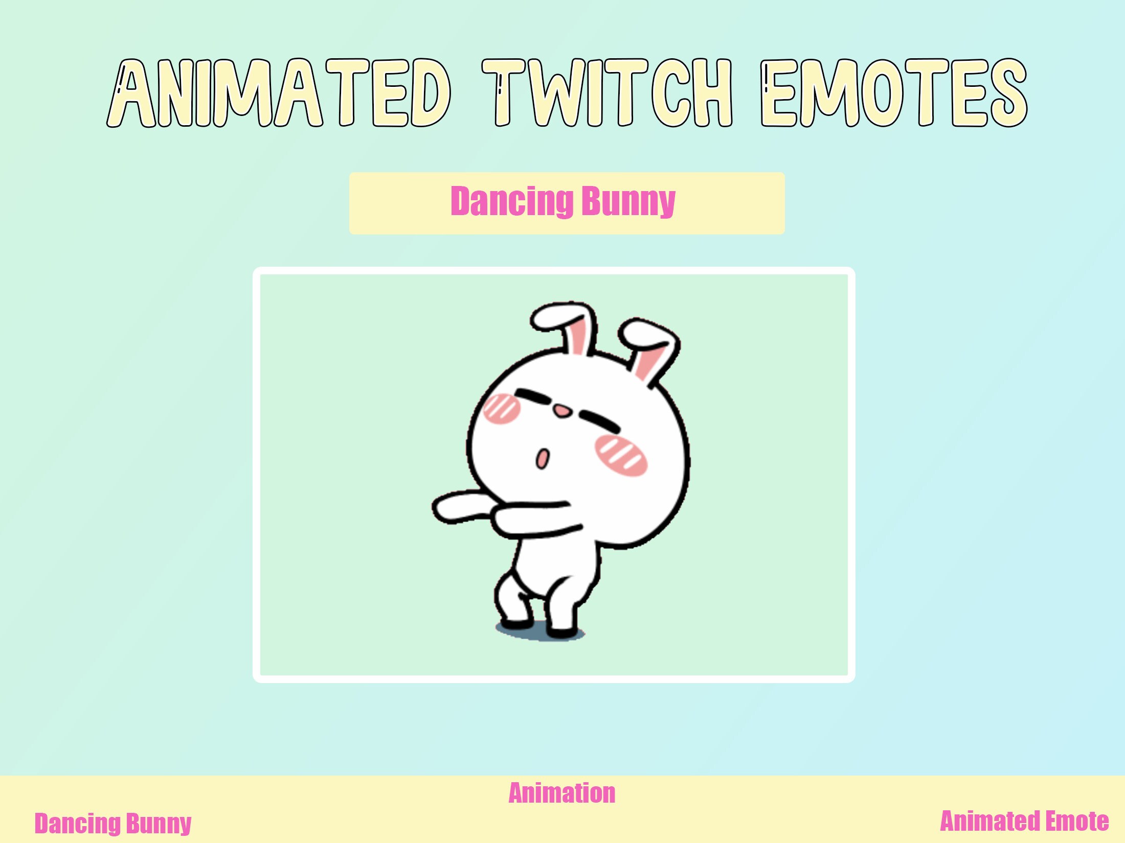 Animated Dancing Bunny Emote for Twitch or Discord Twitch Emotes ...