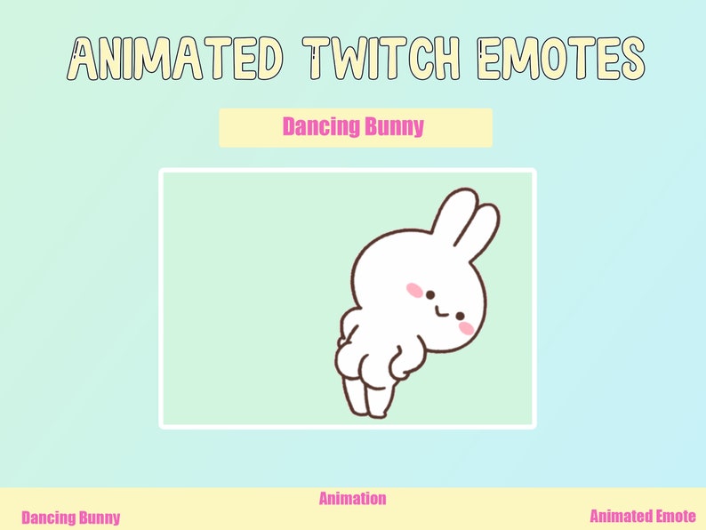 Animated Dancing Bunny Emote for Twitch or Discord | Twitch Emotes ...
