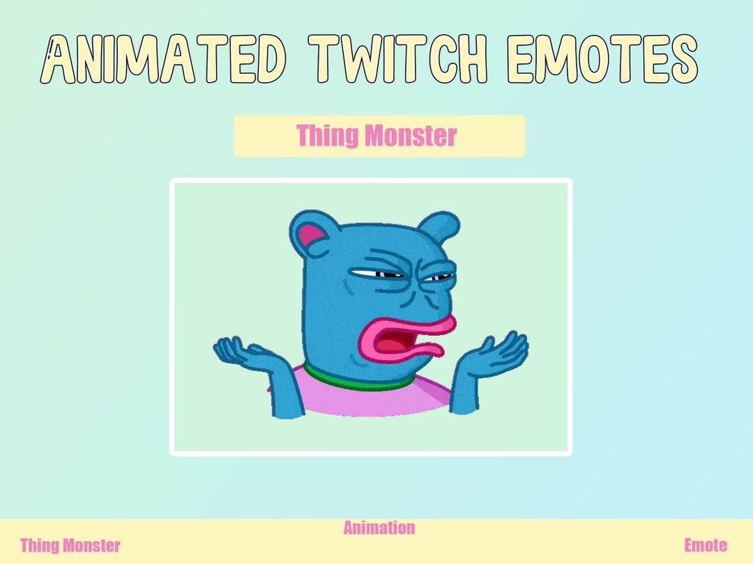 ANIMATED Monster Emotes for Twitch and Discord Cute Chibi Animated ...