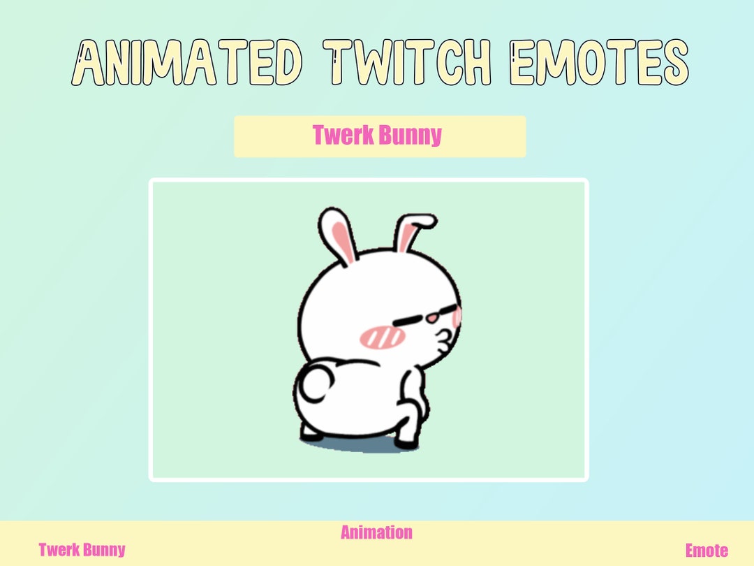 ANIMATED Twerk Bunny Emotes for Twitch and Discord ! Cute Chibi Bunnies ...