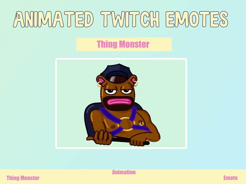 ANIMATED Monster Emotes for Twitch and Discord ! Cute Chibi Animated ...