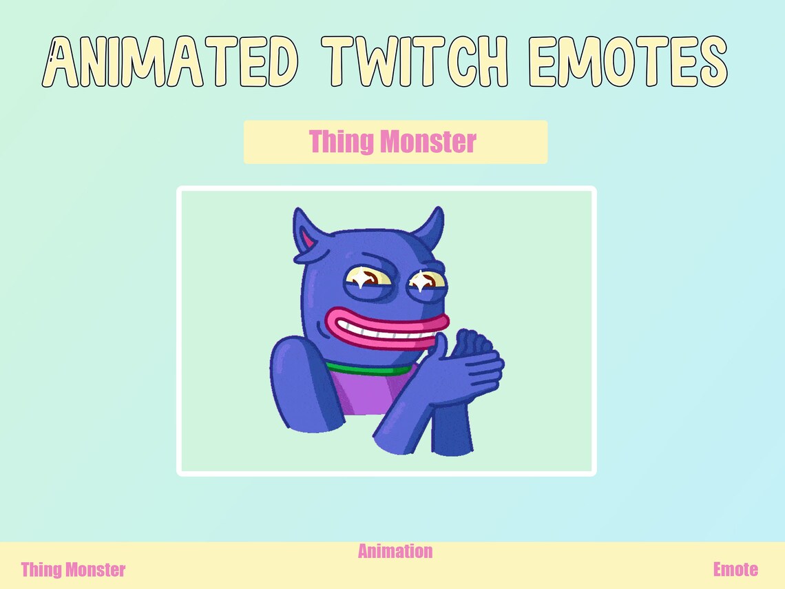 ANIMATED Monster Emotes for Twitch and Discord ! Cute Chibi Animated ...