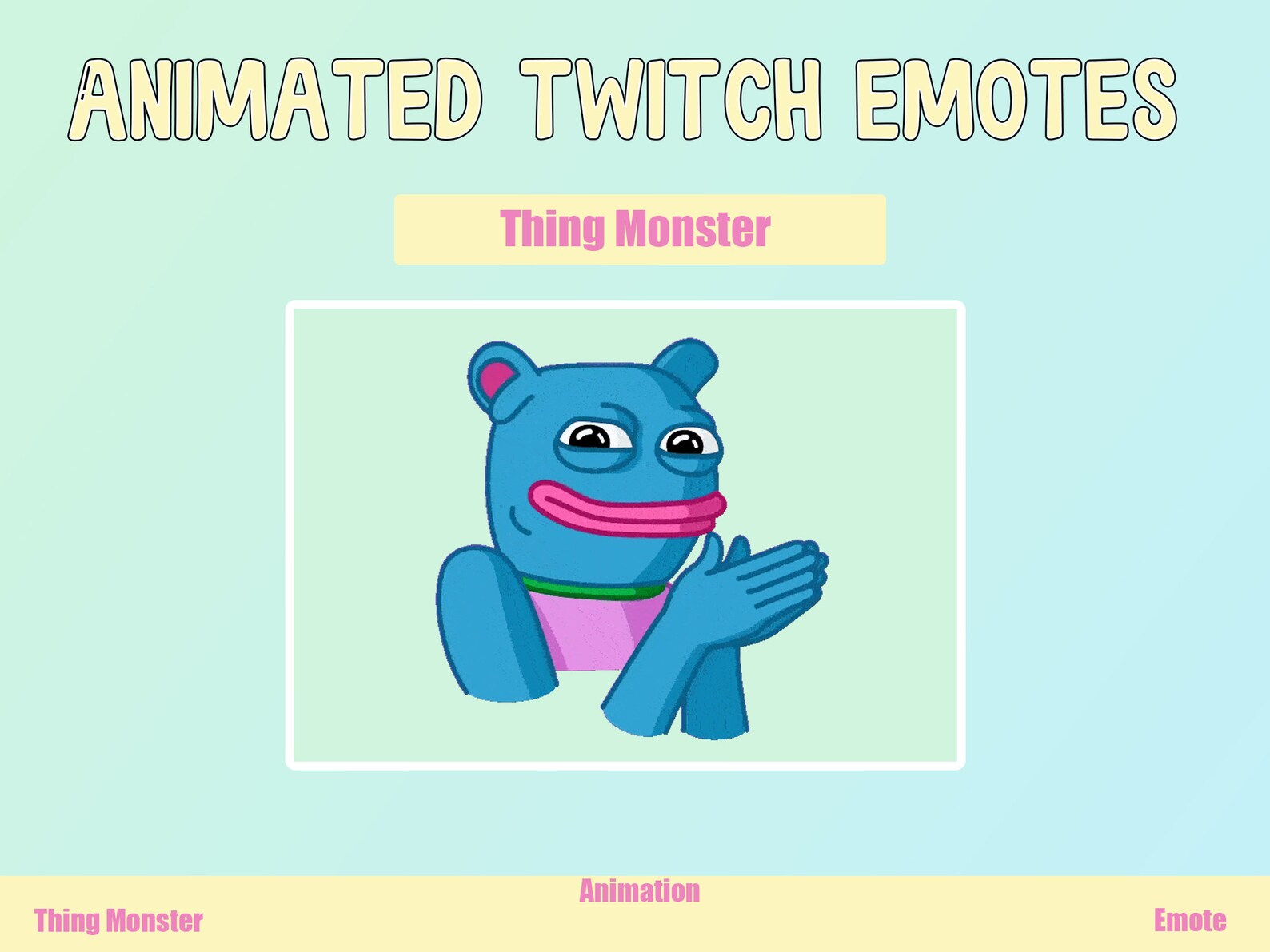 ANIMATED Monster Emotes for Twitch and Discord ! Cute Chibi Animated ...