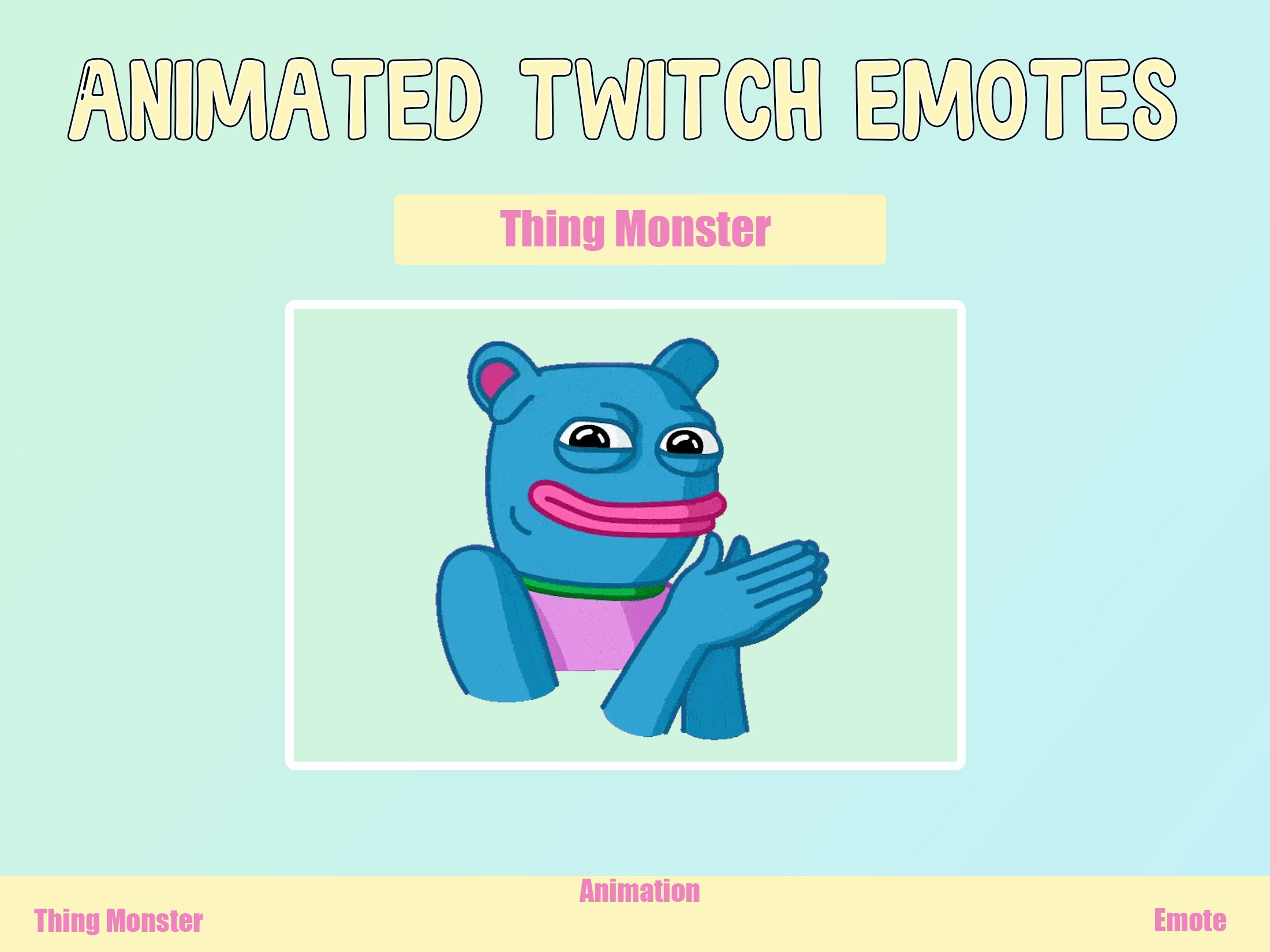 ANIMATED Monster Emotes for Twitch and Discord ! Cute Chibi Animated ...