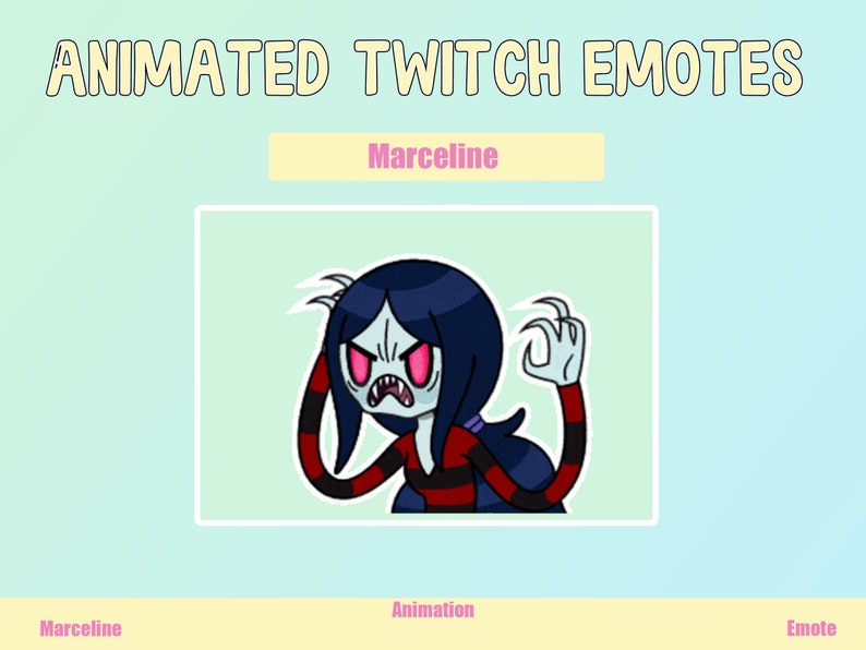 Animated Marceline Vampire Queen Emote – Twitch/discord (GIF) - Etsy