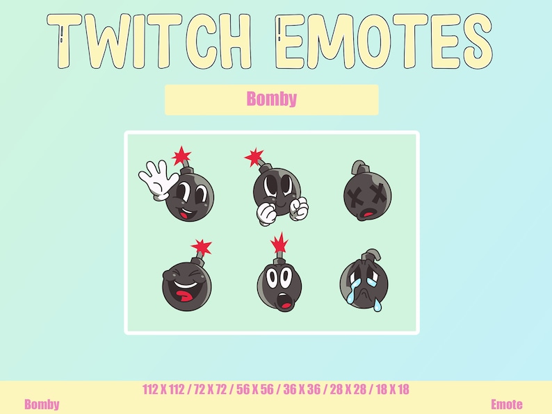 Bomb Meme Twitch Emotes – Funny Cartoon Emotes (PNG) - Etsy