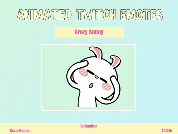 Animated Crazy Bunny Emote for Twitch or Discord Twitch - Etsy Canada