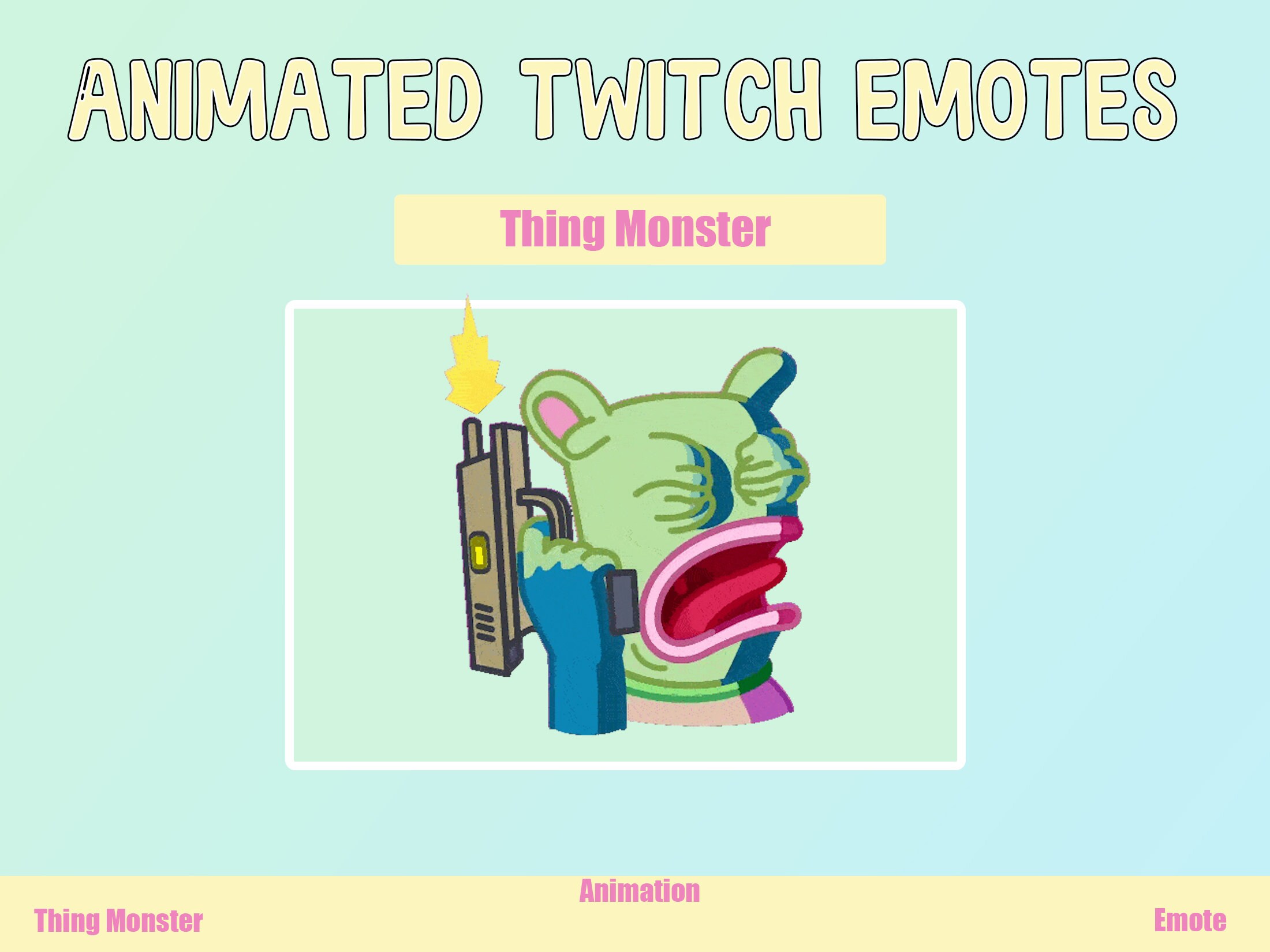 ANIMATED Monster Emotes for Twitch and Discord Cute Chibi Animated ...