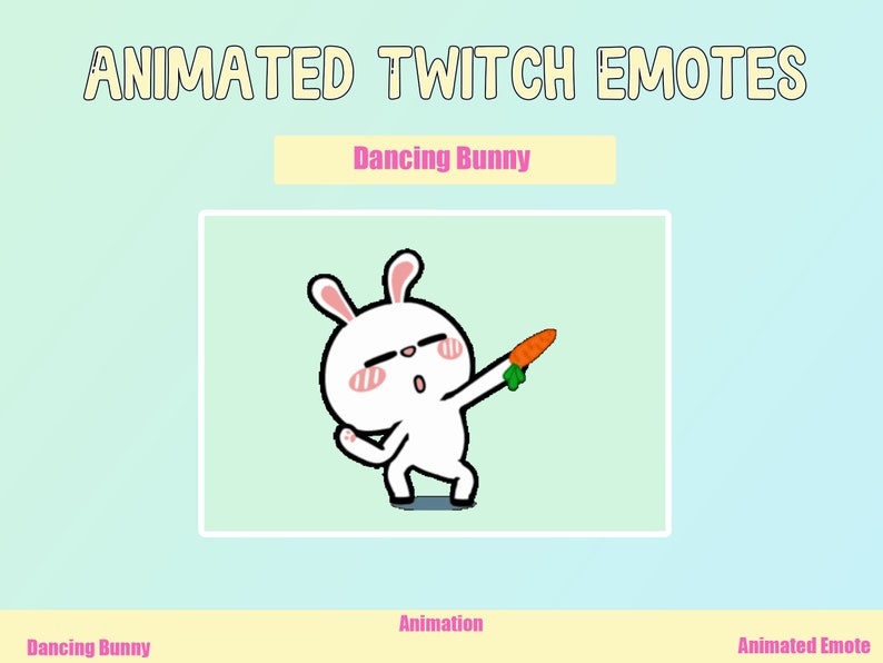 Animated Dancing Bunny Emote for Twitch or Discord | Twitch Emotes ...