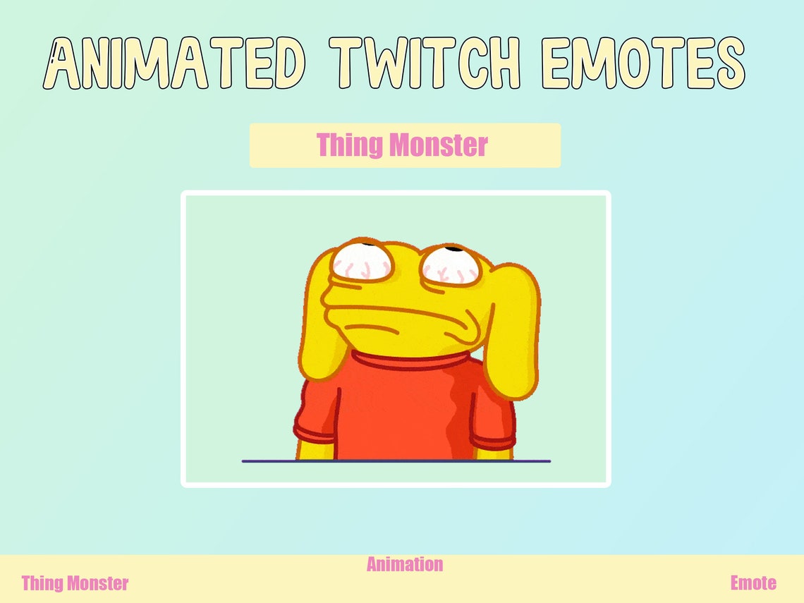 ANIMATED Monster Emotes for Twitch and Discord Cute Chibi Animated ...